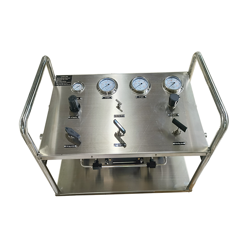 USUN Model:US-GBT Double stage air driven nitrogen gas booster testing ...